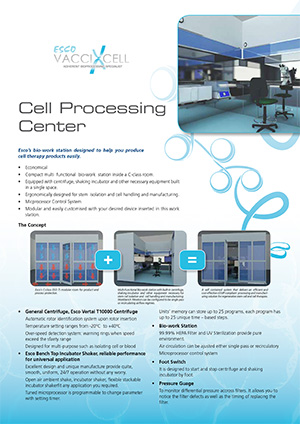Cell Processing Center | Esco Healthcare